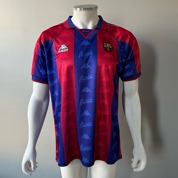 Kappa | Shirts | Luis Figo Fc Barcelona New Mens Retro Vintage Soccer ...